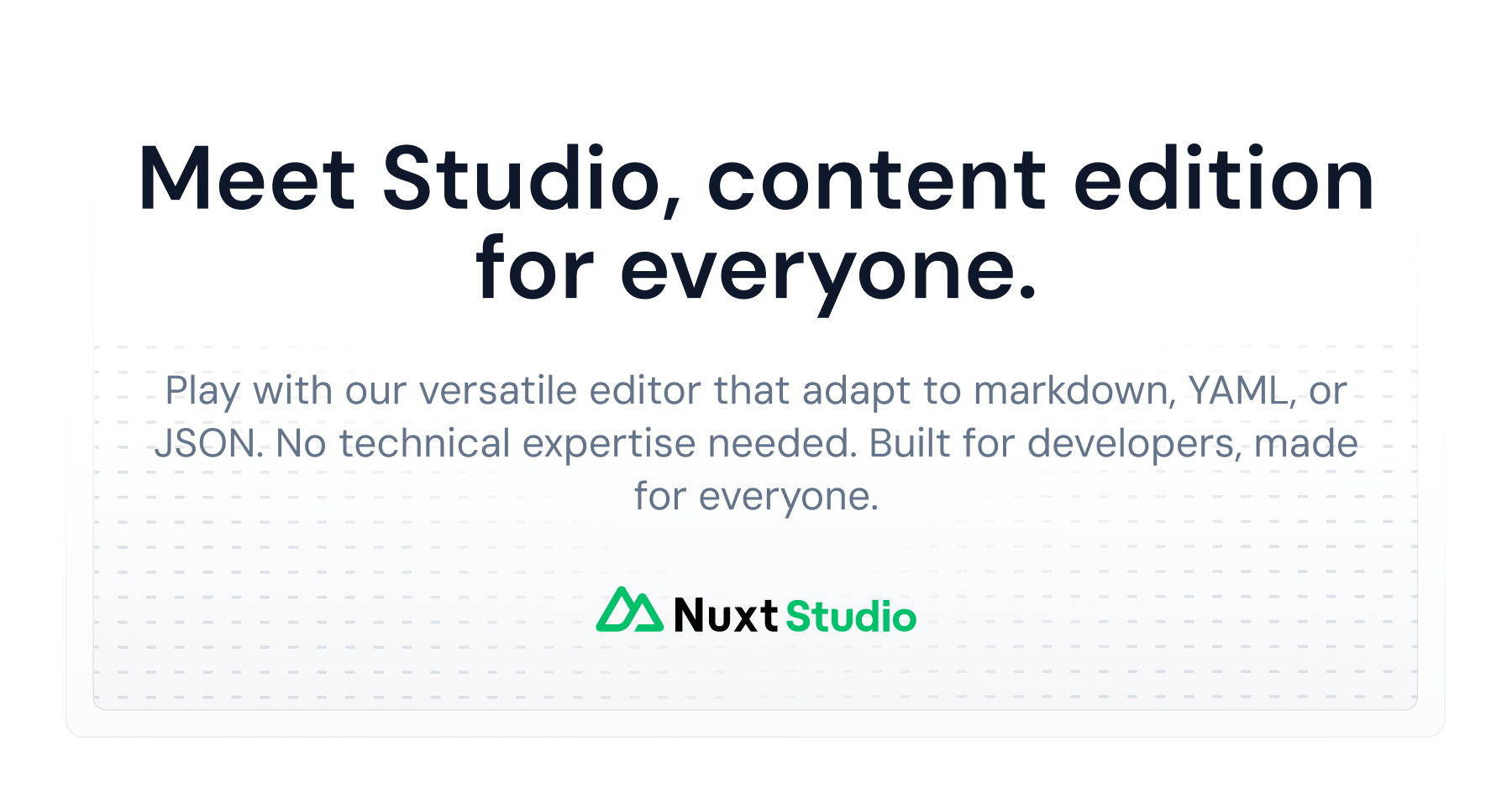 认识 Studio，为所有人打造的内容编辑 - Nuxt Content 中文文档